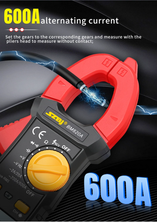 SZBJ BM820A Clamp Meter Digital Multimeter Eletric Professional ...