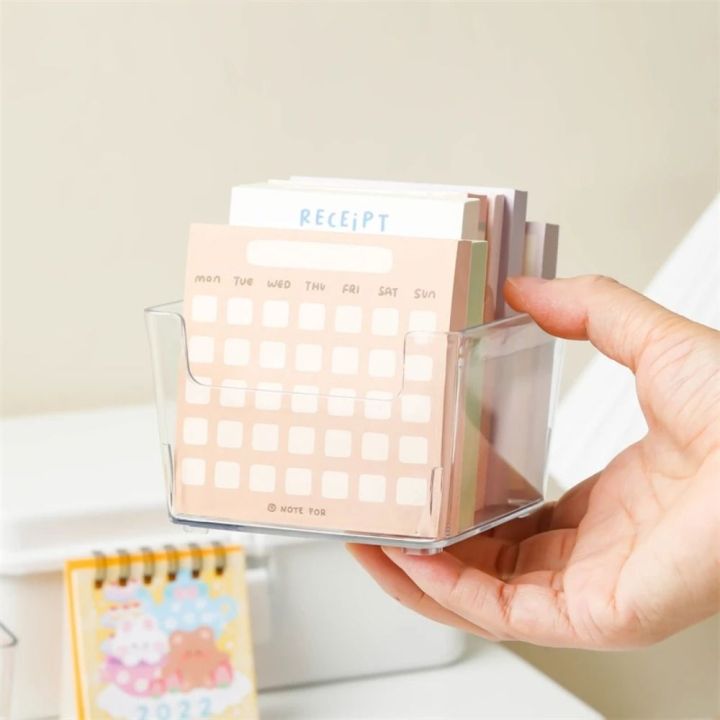 Simple Chic Acrylic Note Holder Efficient Transparent Clear Note Box ...