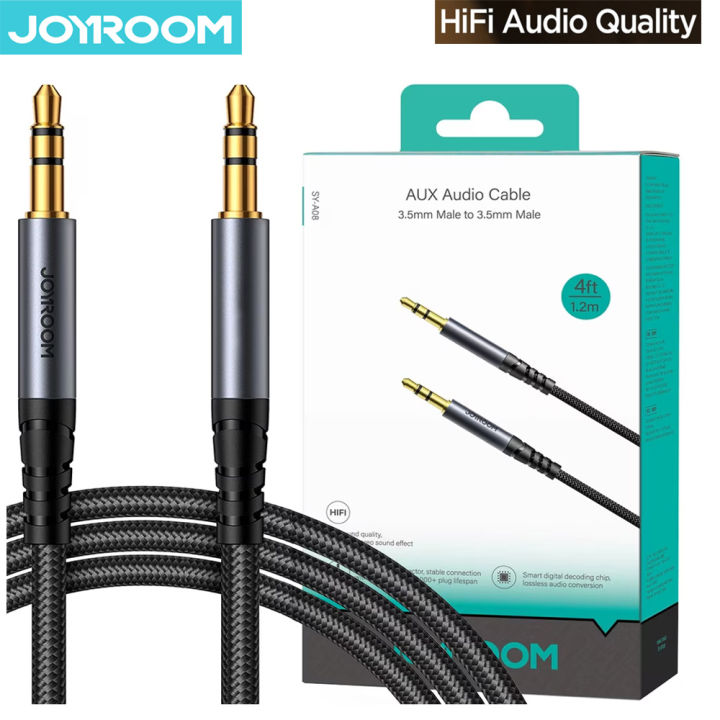Aux Audio Cable 3.5mm Male to 3.5mm / JOYROOM SY-A08 3.5mm Male to 3.5mm Male Audio-Transfer ...