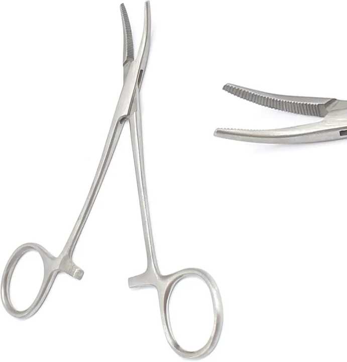 Premium Quality Dental Hemostatic Kelly Forceps – 14 cm Curved Vascular ...