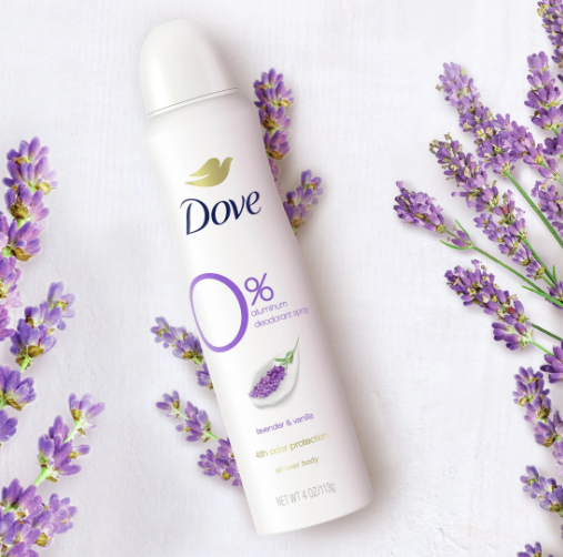 Dove Zero Aluminum Deodorant | Zero Aluminum Deodorant Spray Lavender ...