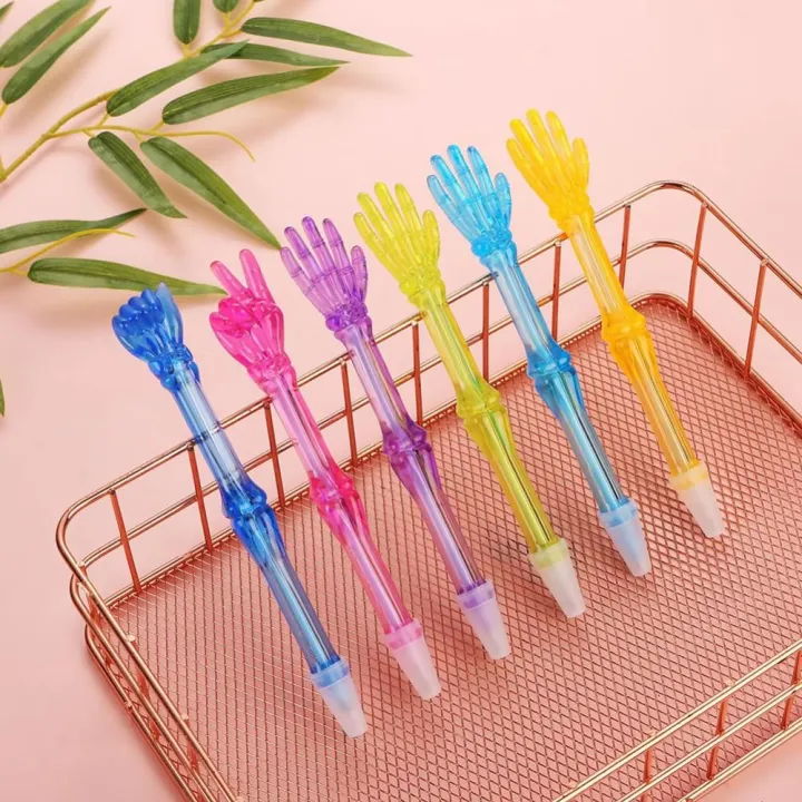 Funny 0.7mm Rock-paper-scissors Pens Hand Bone Shape Ergonomic Hand ...
