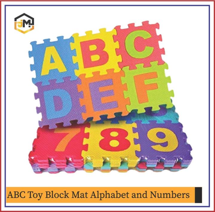 ABC Toy Block Mat-Alphabets and Numbers Mat- Early Learning Foam Mat ...