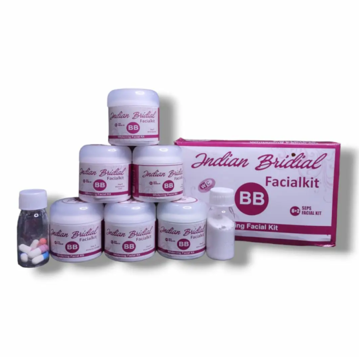 Whitening facial kit Indian Bridial BB 6+2 Steps Facial kit - Whitening ...