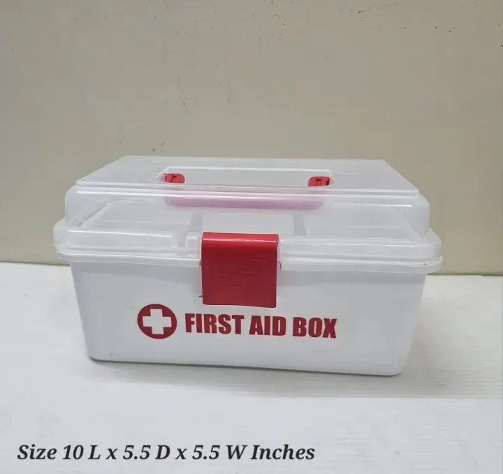 First Aid Storage Box – Heavy Duty Plastic Medicine Organizer ...