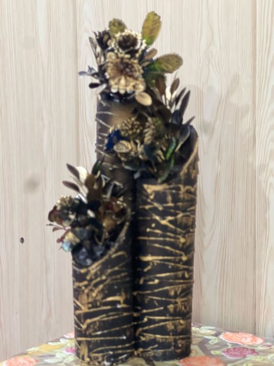 Triple cone Vase Guldan with flowers - 3 in 1 Cone Vase - Beautiful ...