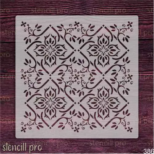 Stellar Splendor Motif Stencil for Painting on Wood, Floor, Wall, Tile ...