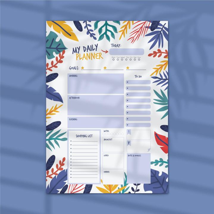 Daily Planner - To Do List - Daily Task Board on A3 size Card with ...