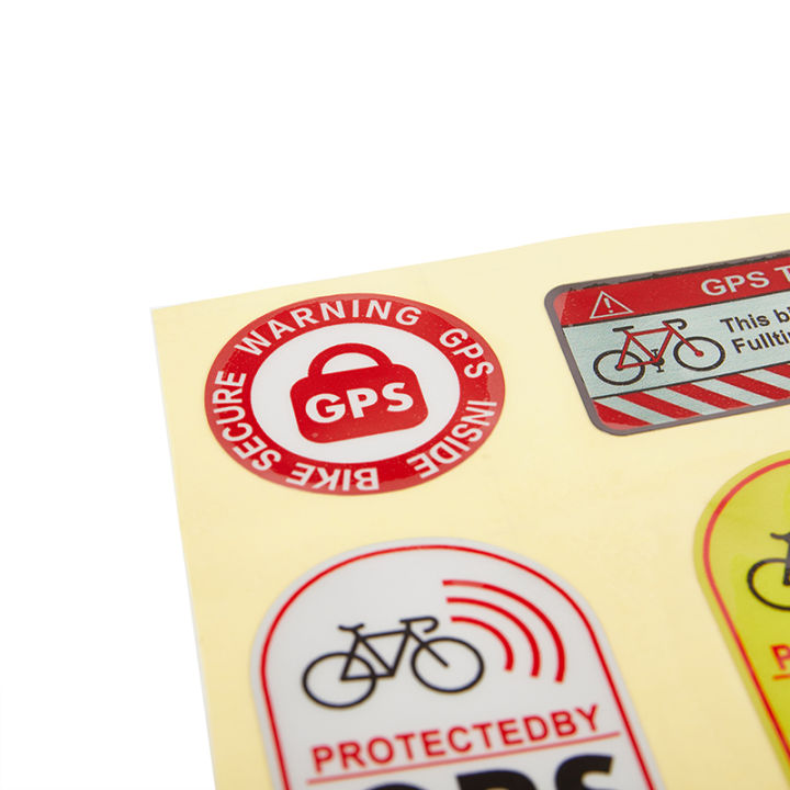 GPS TRACKING Alarm Sticker Reflective WARNING Motorcycle Bike Anti ...