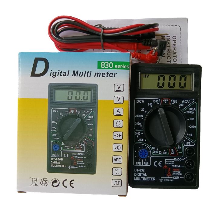 Digital Multimeter DT832 Black on-off Test Square Wave Output Function ...