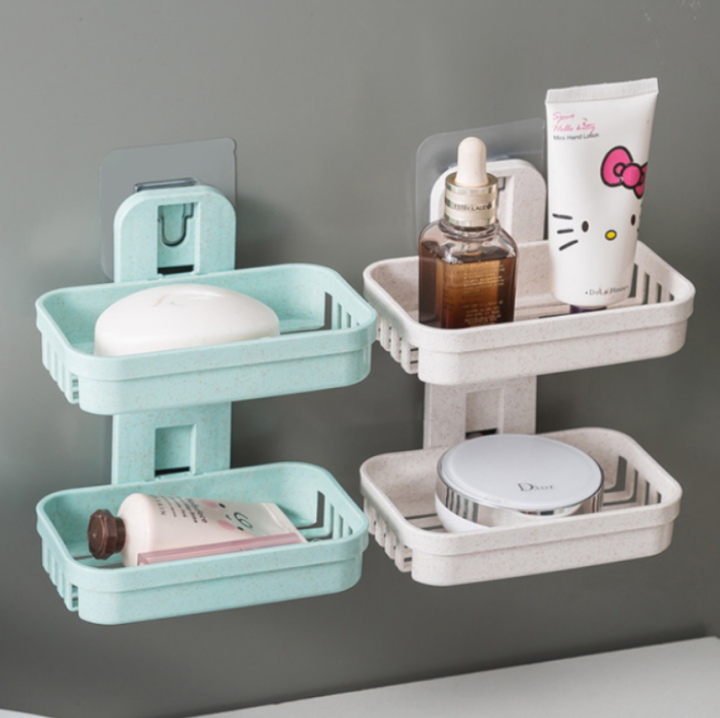 Double Layers Soap Box Kitchen Tools Bathroom Accessories Soap Dish ...