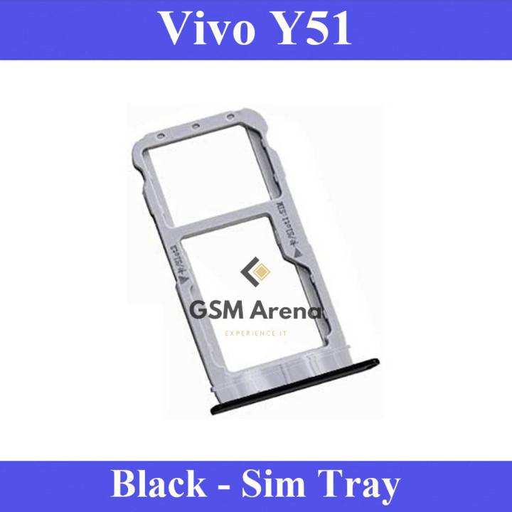 Vivo Y51 SIM Tray Sim Jacket Sim Slot Sim Door For Vivo Y51 - Black ...
