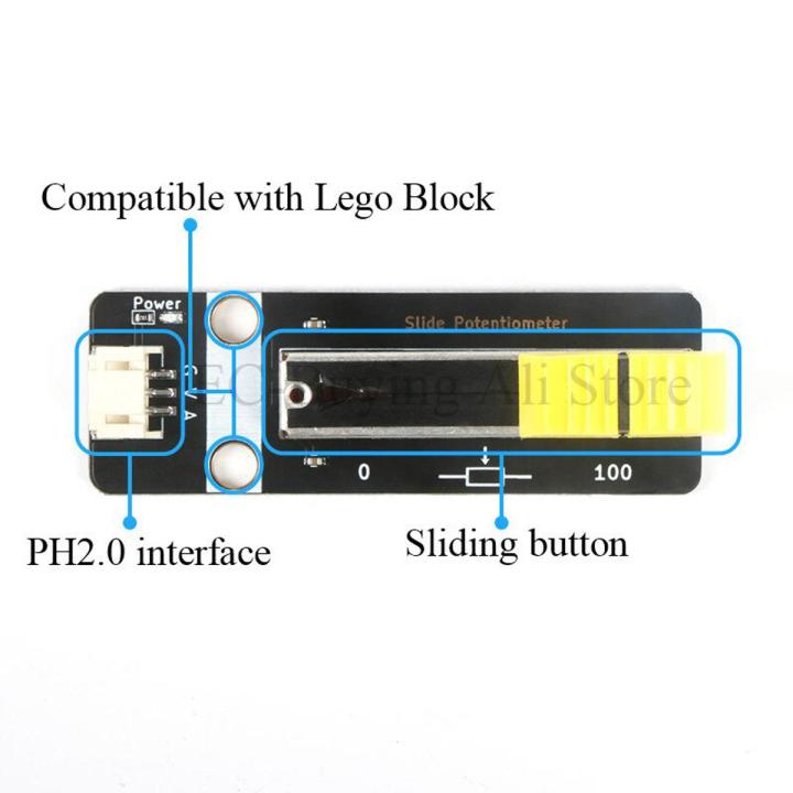 Slide Potentiometer 10K Linear Module 5V Dual Output for Arduino AVR Sliding Adjustable ...