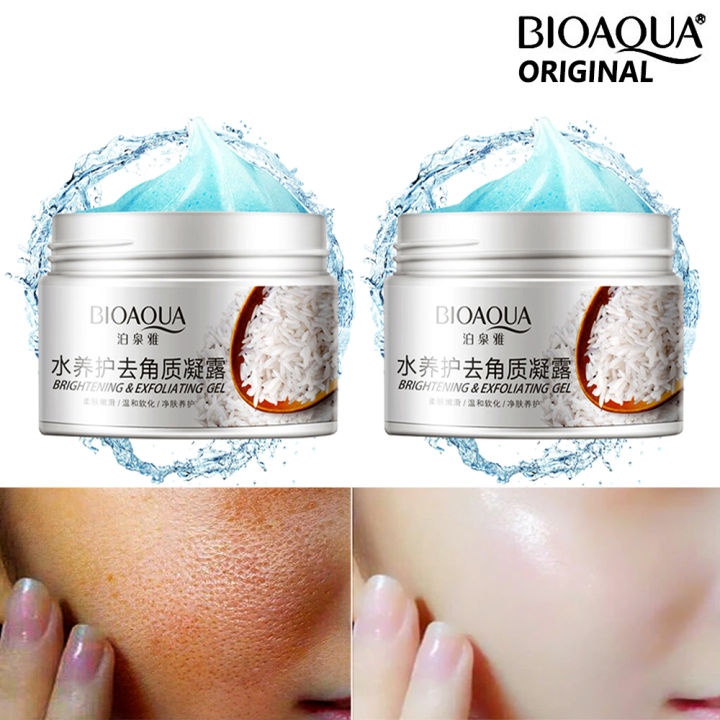 PACK OF 2 BIOAQUA Whitening Brightening Exfoliating Facial Scrub Gel ...