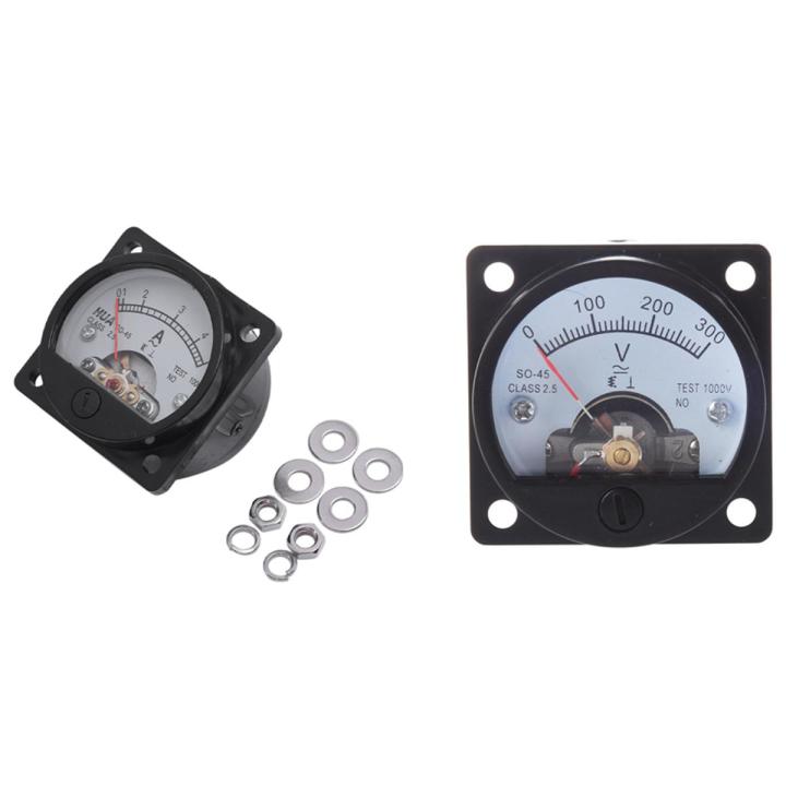 AC 0-300V Round Analog Dial Panel Meter Voltmeter Gauge with Class 2.5 ...