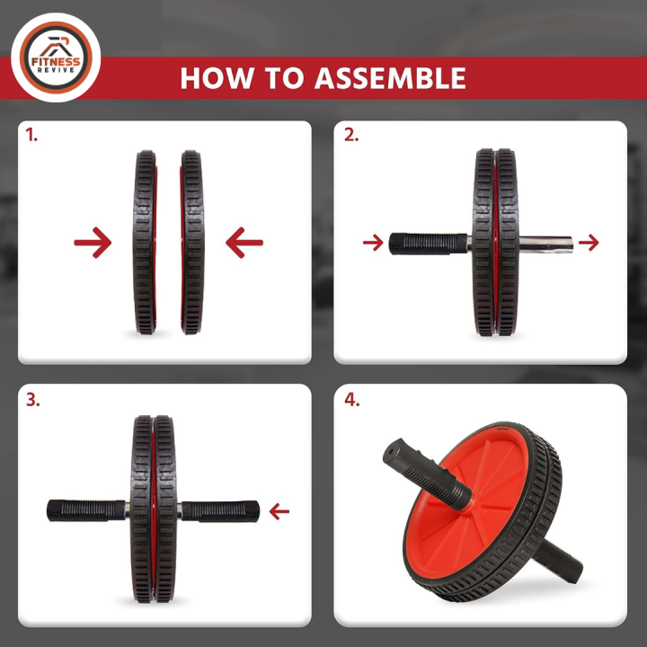 Dual-Wheel Stable Ab Roller with High-Density Knee Pad – Stainless ...