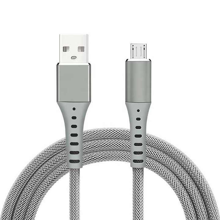 Nylon braided Micro usb fast charging Data cable for all Android ...