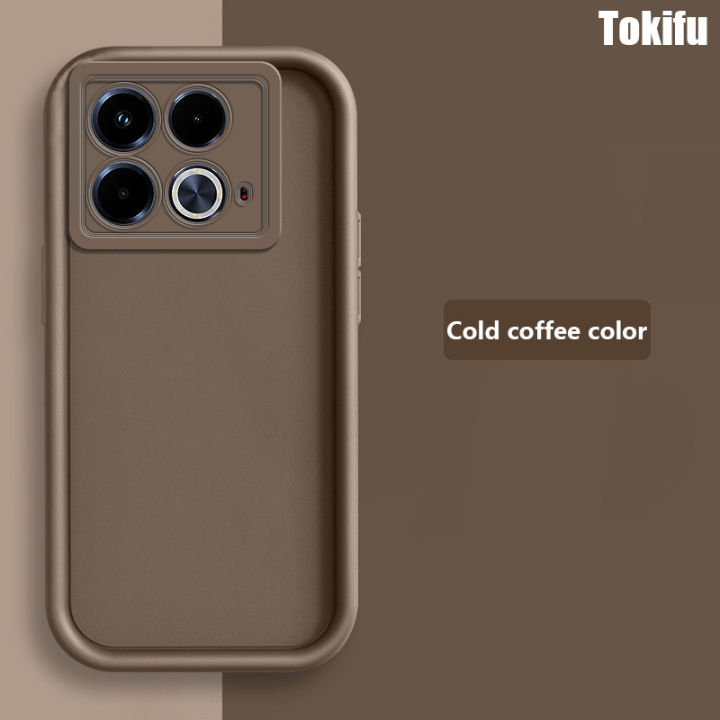 Tokifu For Infinix Note 40 Back Cover Matte Simple Solid Color Soft ...