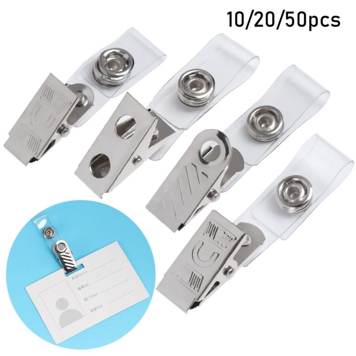 Reusable Anti-lost Stainless Steel Binder Stationary Reel Lanyard Clips ...