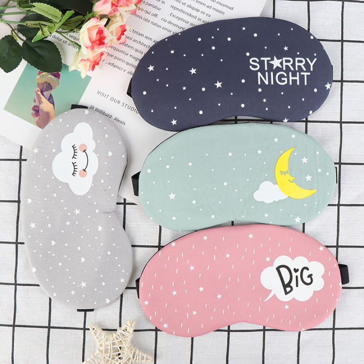 Cotton Cartoon Eye Cover Sleeping Aid Mask Creative Eyepatch Sleep ...