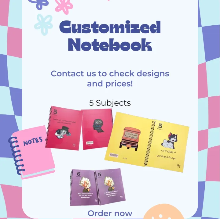Customized New Notebook Designs for University Student, A4 Paper Size ...