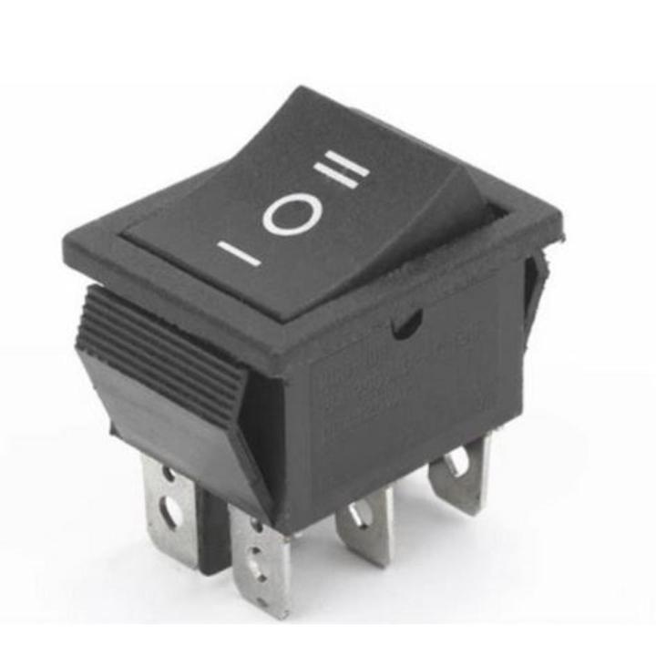 12V 30A Rocker Switch 250V 16A AC 6 Pin 3 Position button DPDT Switch ...