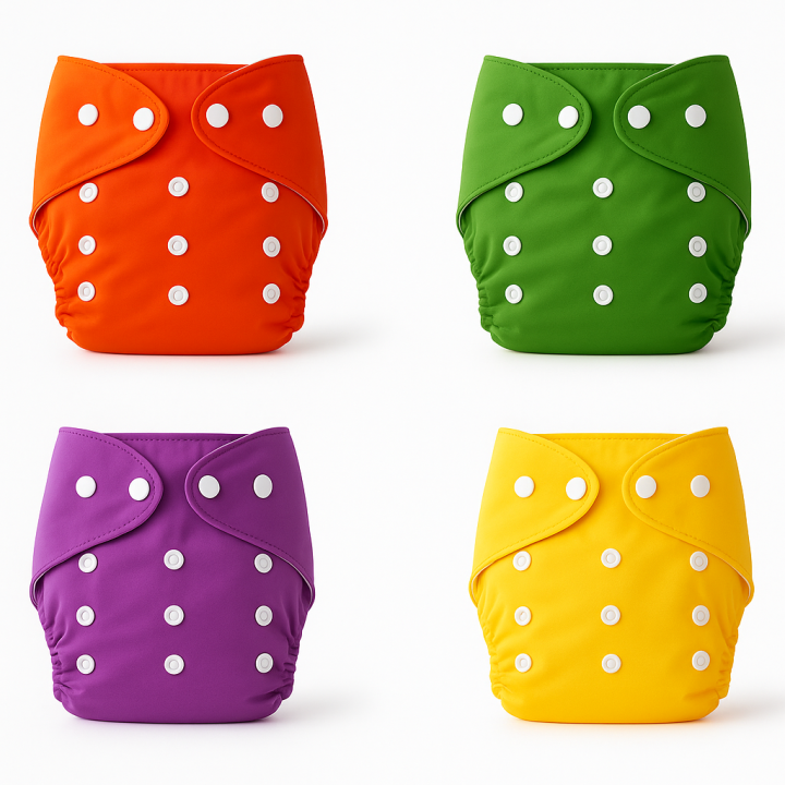 Pack of 2 Reusable Baby Cloth Diapers | Adjustable Washable Nappies for ...