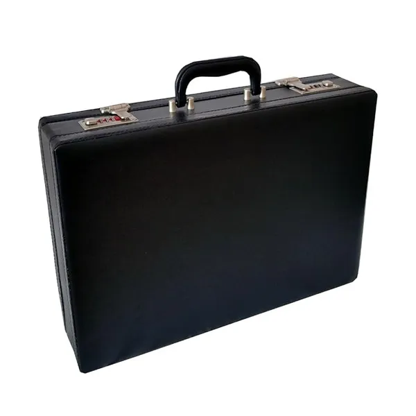 Premium Leather Briefcase - Medium File Bag with Lock & Inner Mesh ...