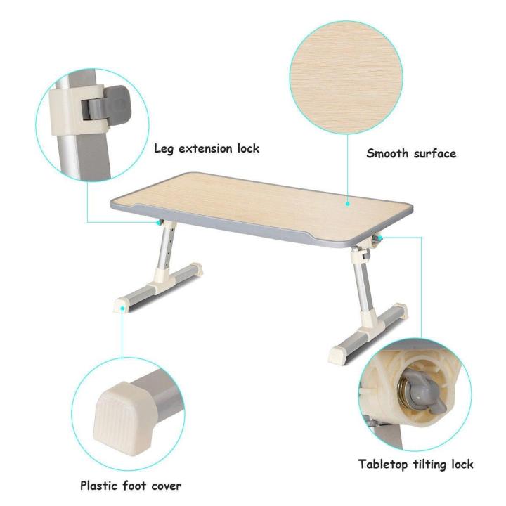 Foldable Computer Table Adjustable Portable Laptop Desk Rotate Laptop ...