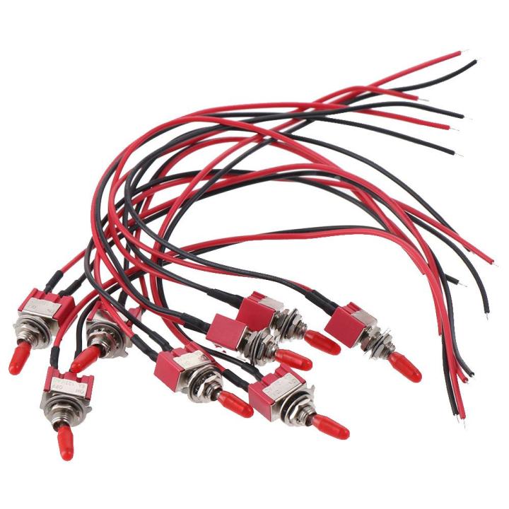 1/8Pcs Switch 2 Position 2 Pins Miniature Toggle Switch SPST AC 125V ...