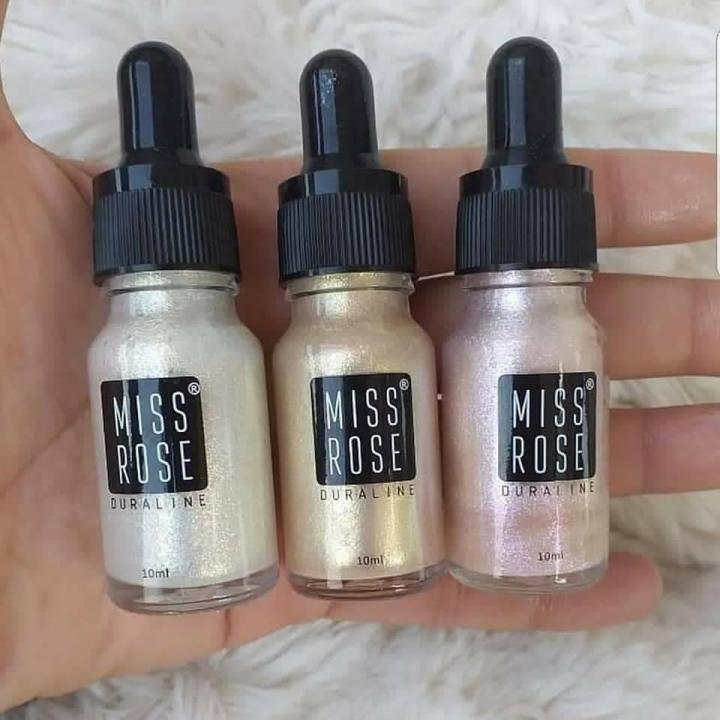 Miss Rose Professional Makeup High Beam Liquid Glitter Highlighter 10ml ...