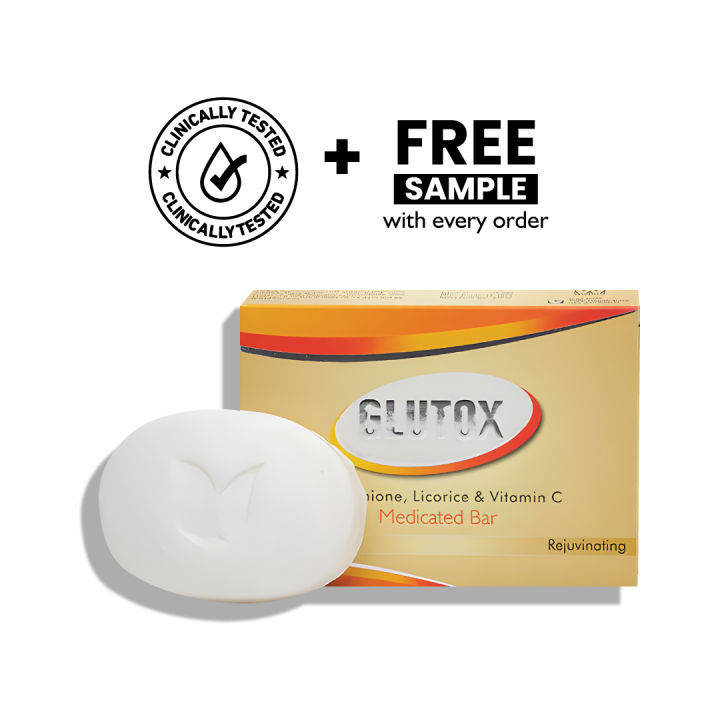 Wisdom Therapeutics Glutox Bar l Medicated Soap l Lightens Uneven Skin ...