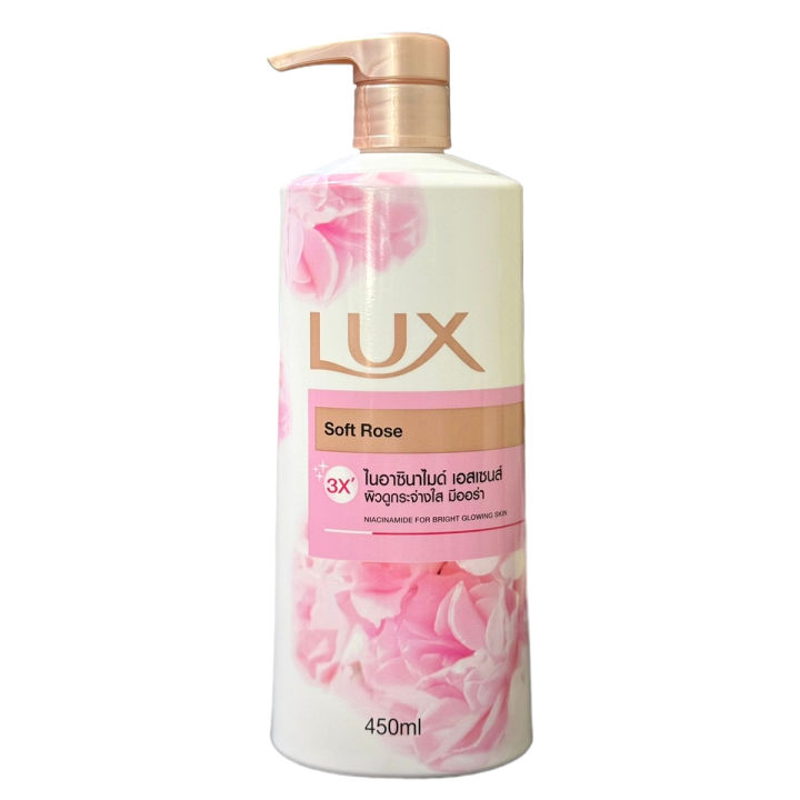 Lux Soft Rose Delicate Fragrance Glowing Moisturizers and Cream, 450ml Niacinamide For Bright ...