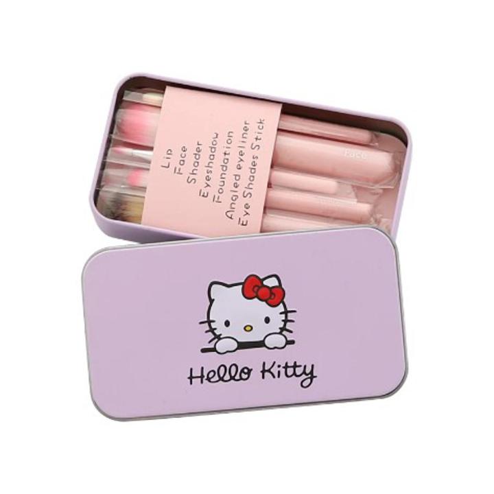Hello Kitty Pink Makeup Brush 7 Pcs/set Makeup Tools Full Set Tool Belt ...