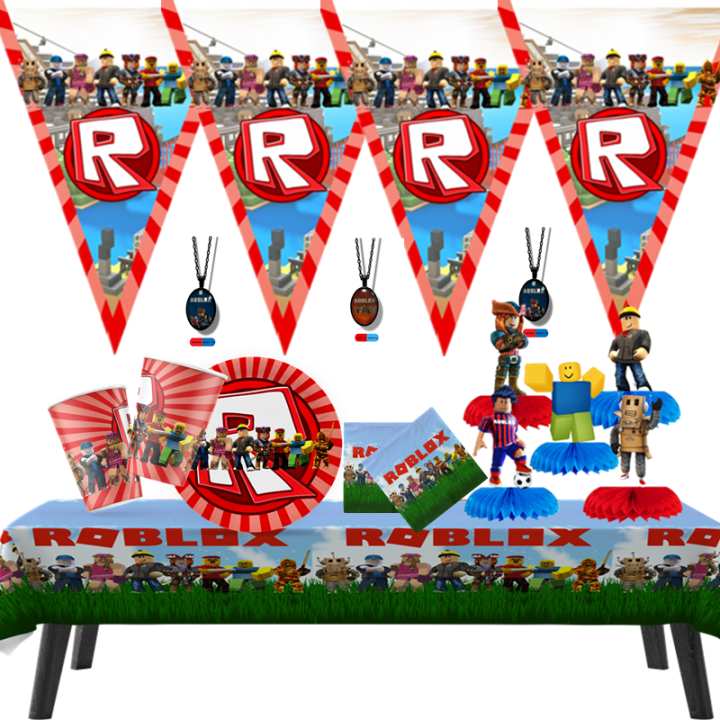 Roblox Birthday Party Decorations Supplie Roblox Celebration Party ...