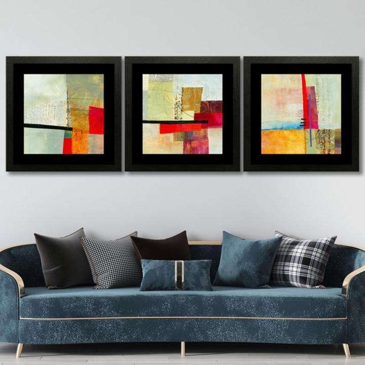 Set of 3 Abstract Wall Art Frames, Collage Frames for Wall Décor ...