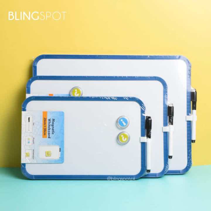 Blue Magnetic Whiteboard Set - Style 1 | Daraz.pk