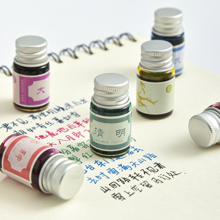 24 Colors 7ML Color Refilling Inks Writing Graffiti Carbon-free Ink ...