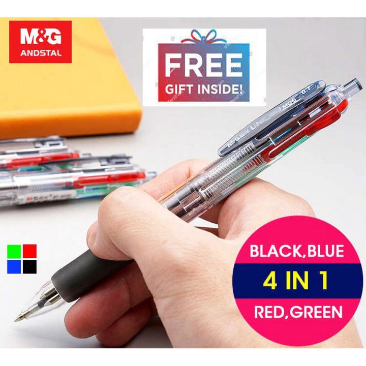 4 COLOR BALL PEN MULTI COLOR BALL POINT - Pack of 12 pcs Multi color ...