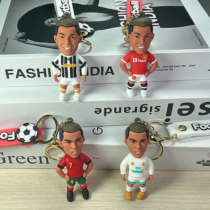 1PC Football Ronaldo Player Figure Soccer Star Keychain Bag Pendant ...