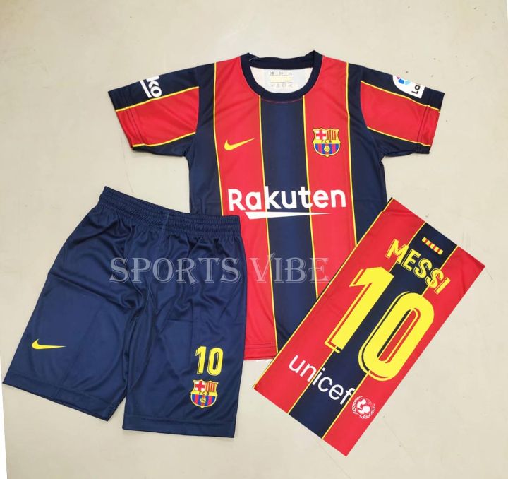 MESSI BARCELONA FOOTBALL KIT FOR KID | Daraz.pk