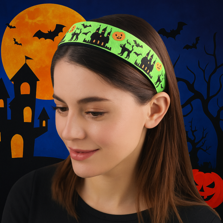 Personality Horrible Head Headband Halloween Decor Bat Halloween Hair ...