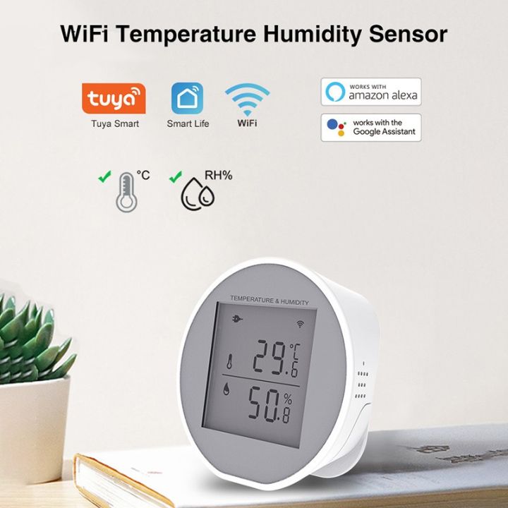 Smart Temperature and Humidity Alarm WiFi LCD Display Temperature & Humidity Sensor | Daraz.pk