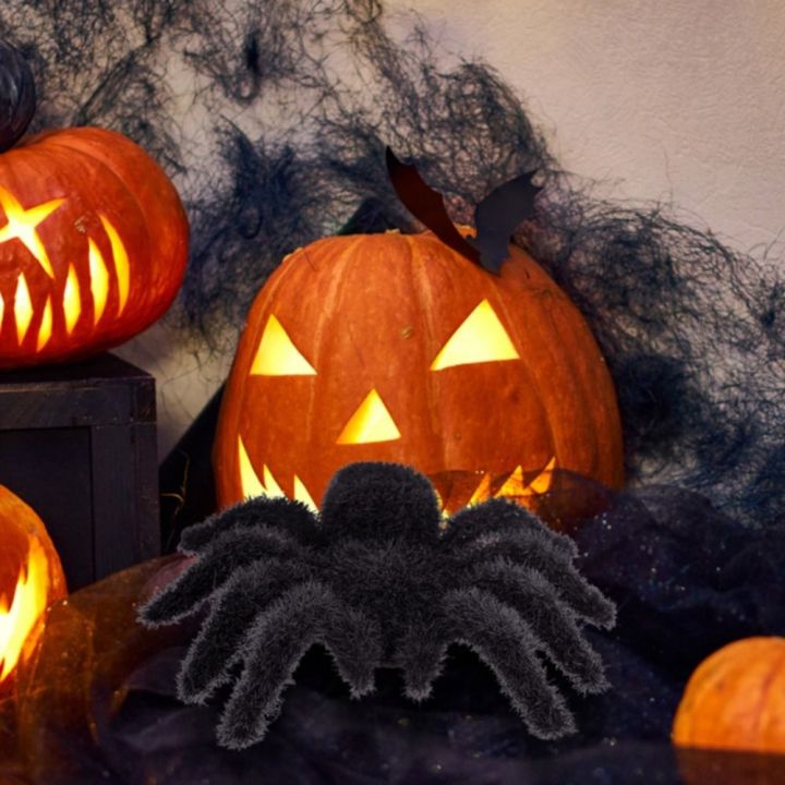 Scary Realistic Halloween Spider Ornaments 3D Cartoon simulated Hairy ...