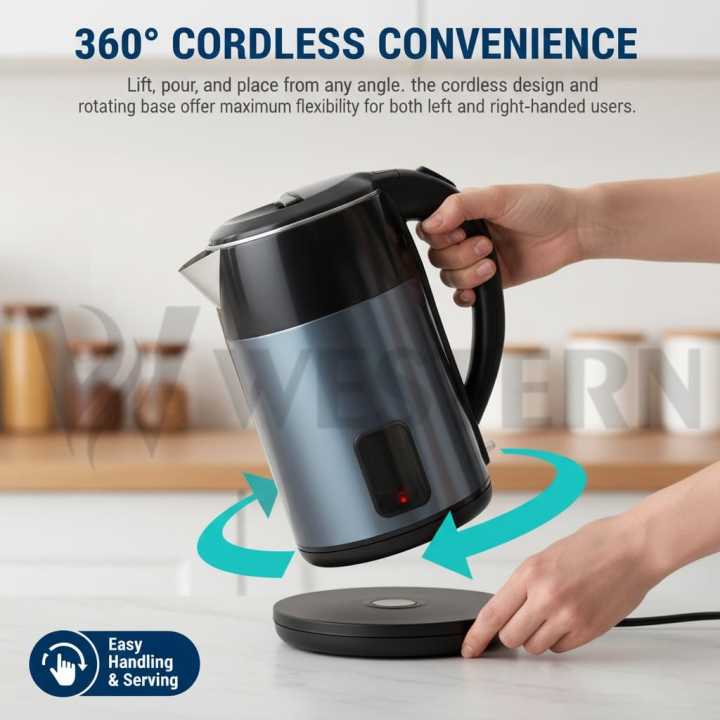 Western Deluxe Electric Kettle W-52 – Electric Kettle | 1.8L Stainless ...