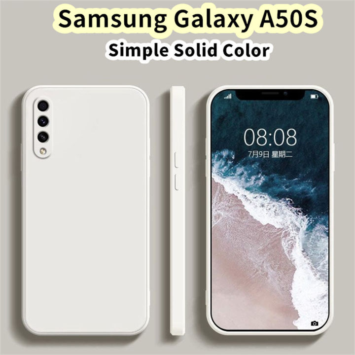 Original For Samsung Galaxy A50S Silicone Full Cover Case Antifouling ...