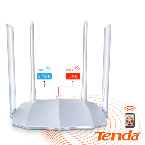 Tenda AC5 Wireless Router 5Ghz AC1200 WIFI Repeater Long Range Network ...