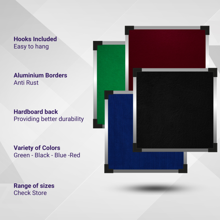 Premium Notice Soft Boards for schools and offices in Red, Blue, Black ...