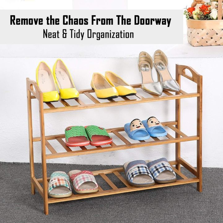 3 Layer Book Shelf / Shoe Rack with Handles | Daraz.pk