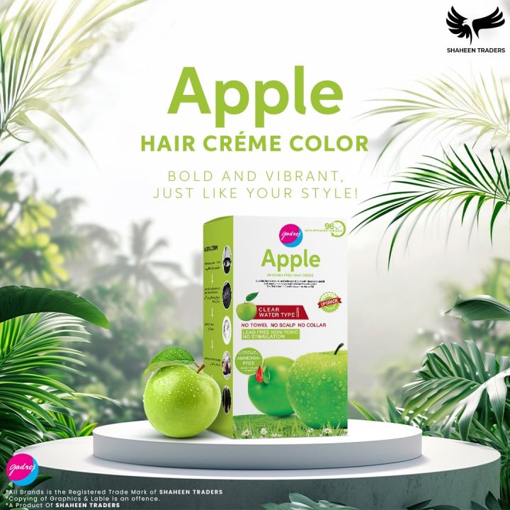 Godrej Apple Color | Godrej Apple amonia Free Dark Brown Hair Cream ...